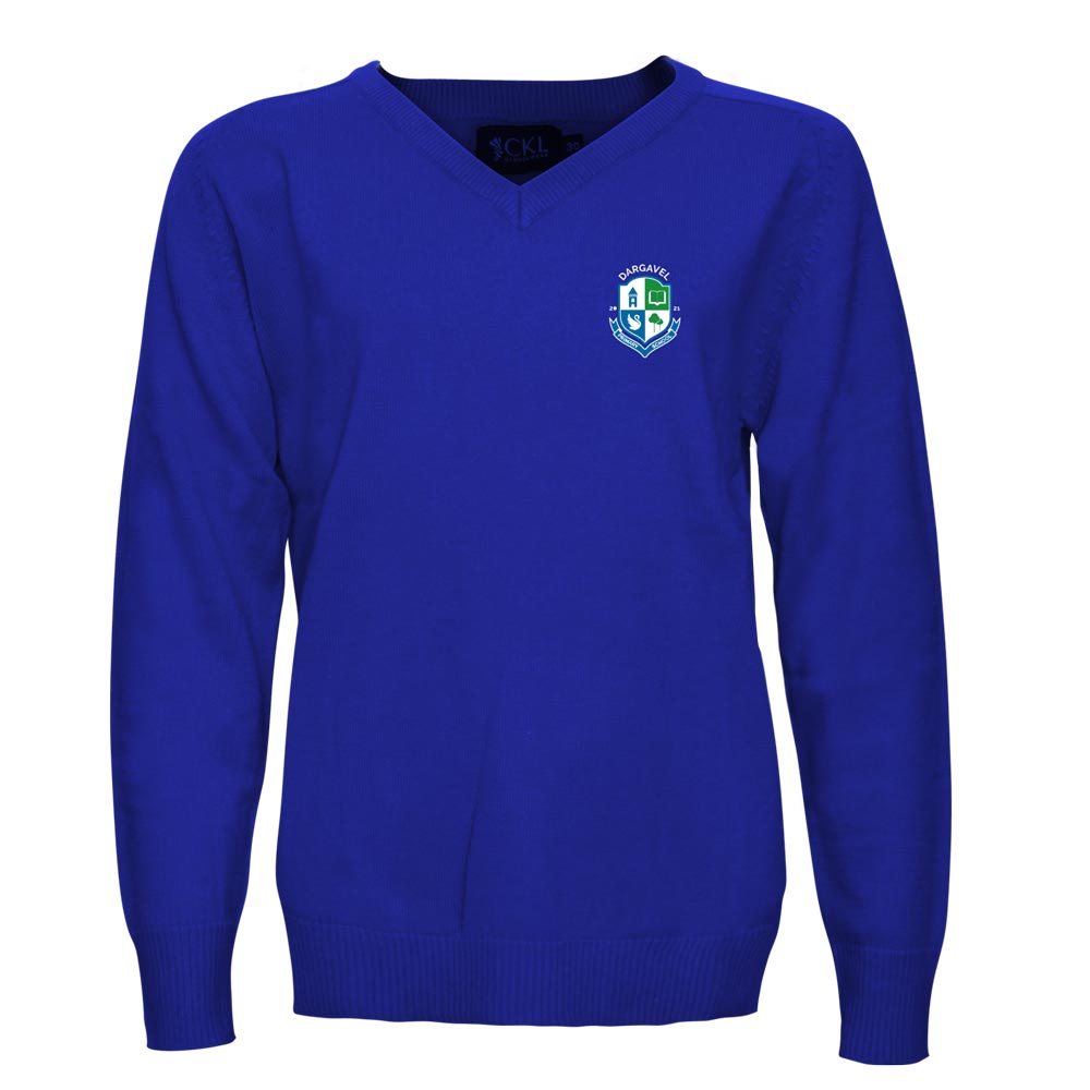 Dargavel Primary School Knitted V-neck Embroidered - ckl.uk.com
